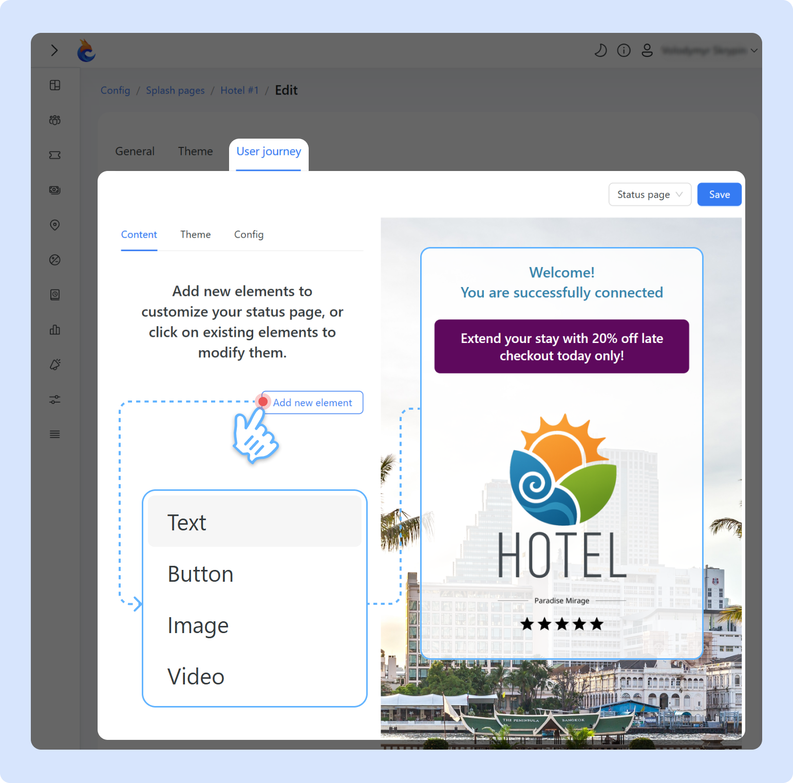 How to use Powerlynx Splash Page editor: no-code Wi-Fi Login builder